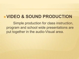 Lesson 18Roles and functions of education media center | PPTX