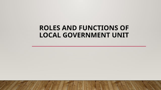 ROLES AND FUNCTIONS OF LOCAL GOVERNMENT UNIT.pptx | Civic affairs ...