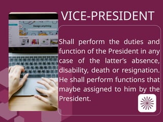 Roles and Functions of Officers Duties and Power | PPTX