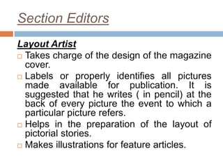 Roles and functions of the publication staff | PPTX