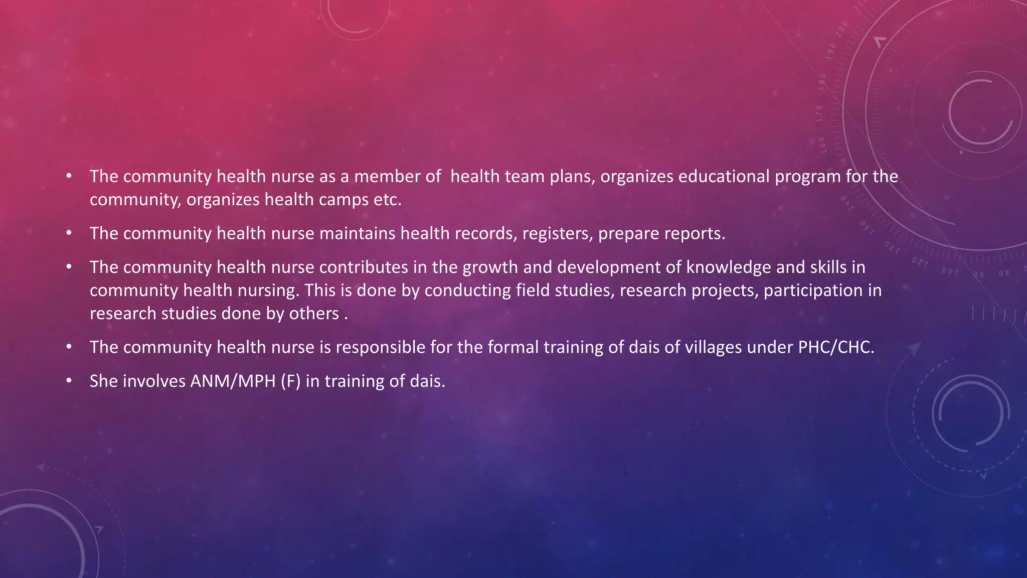 Roles and general functions of community health nurse | PDF