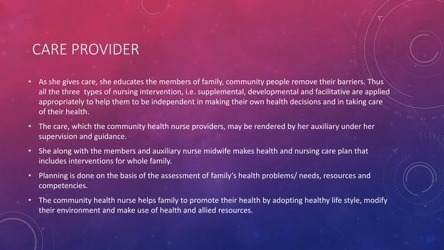 Roles and general functions of community health nurse | PDF