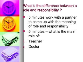 Roles and responsibilities | PPT