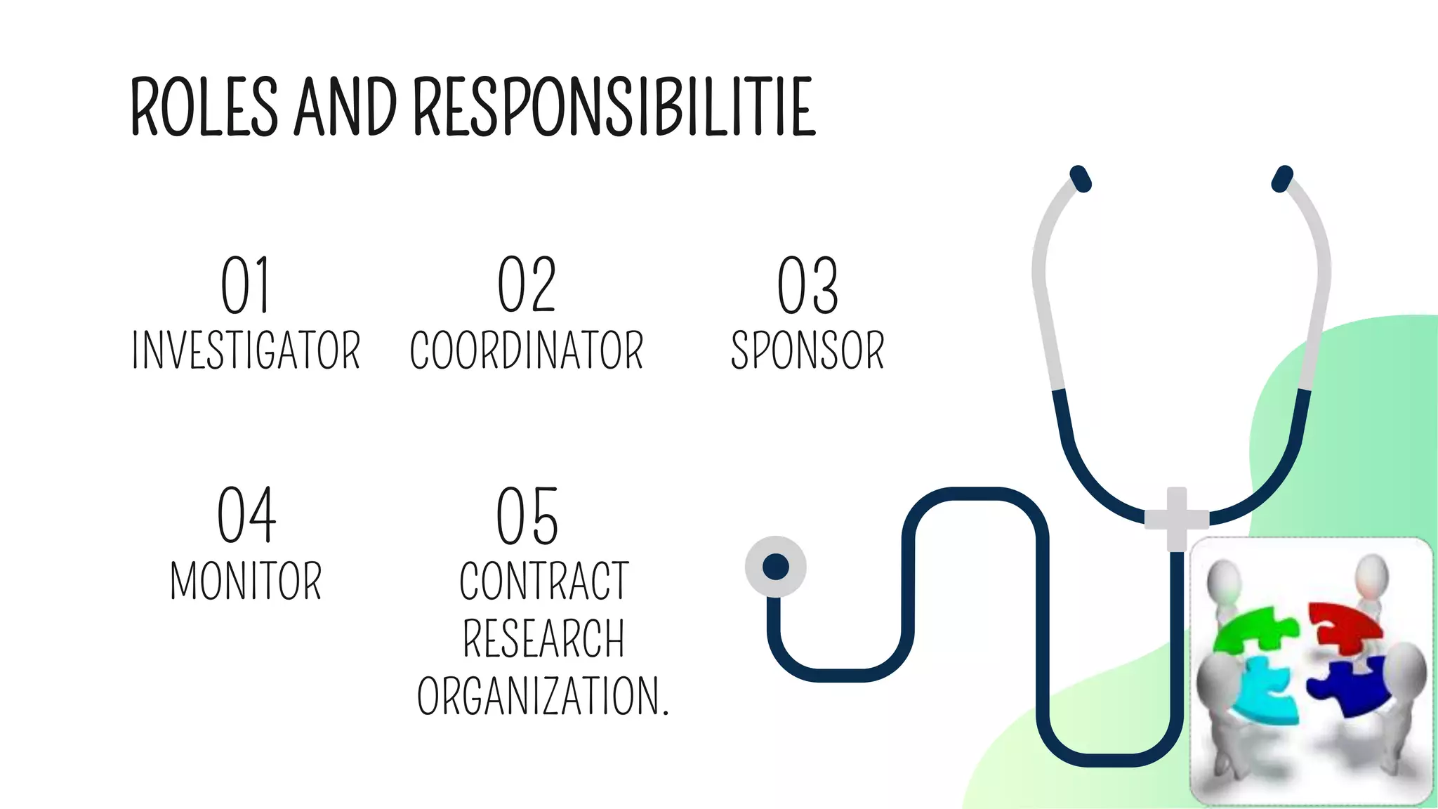 Roles and responsibilities in clinical trials | PPTX