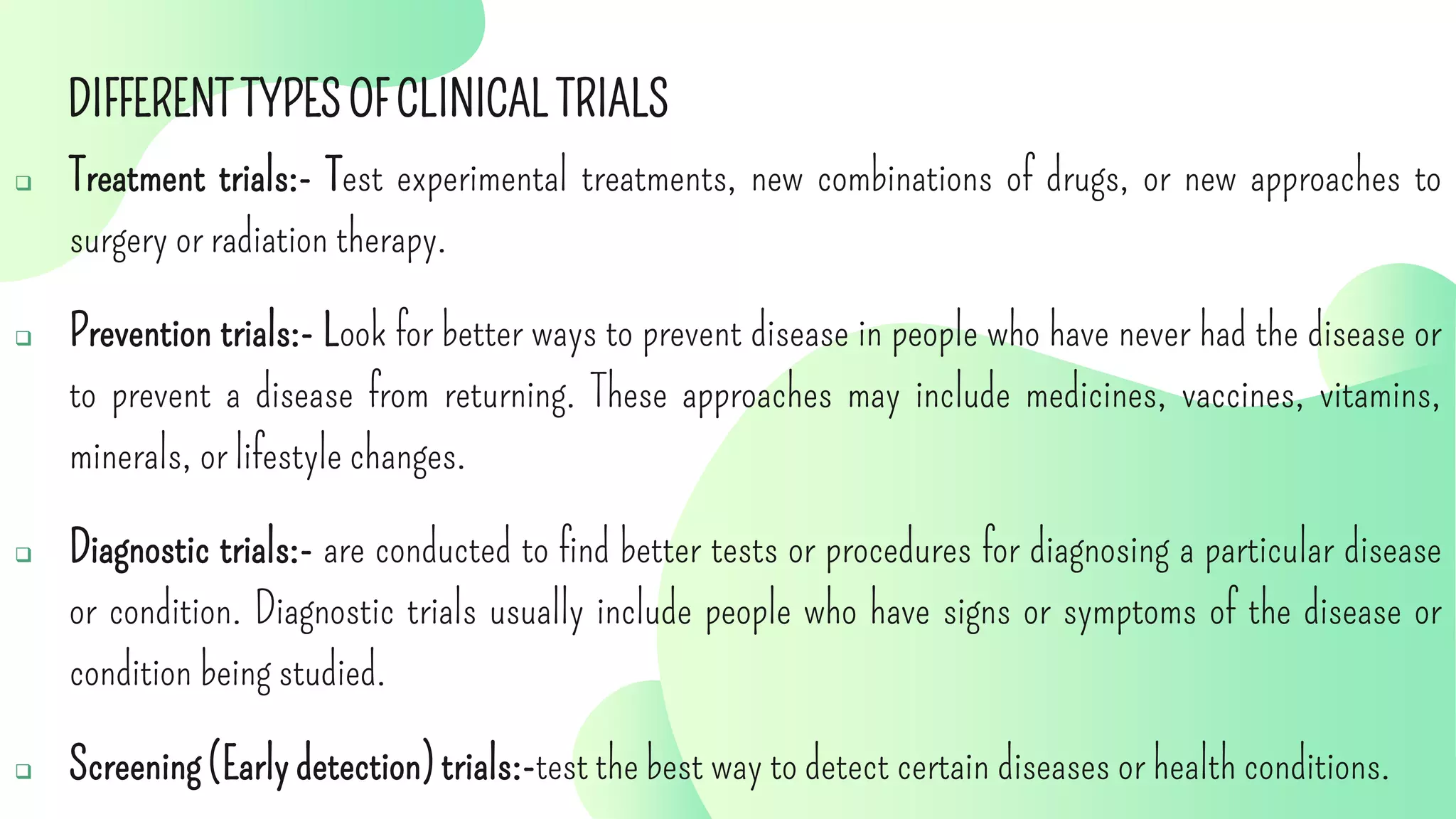 Roles and responsibilities in clinical trials | PPTX