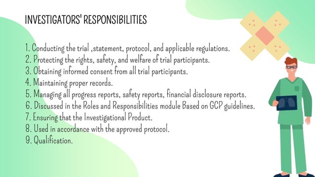 Roles and responsibilities in clinical trials | PPTX