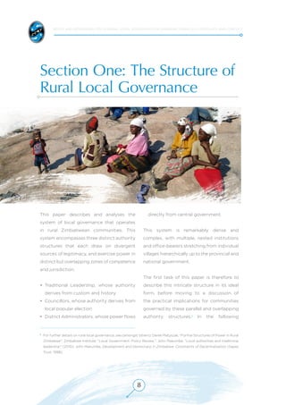 Roles and Responsibilities in Rural Local Governance in Zimbabwe ...