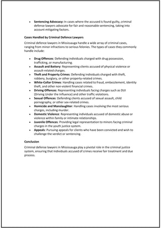 Roles and Responsibilities of a Criminal Defence Lawyer in Mississauga.pdf