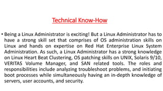 Roles and responsibilities of a linux administrator ppt | PPT