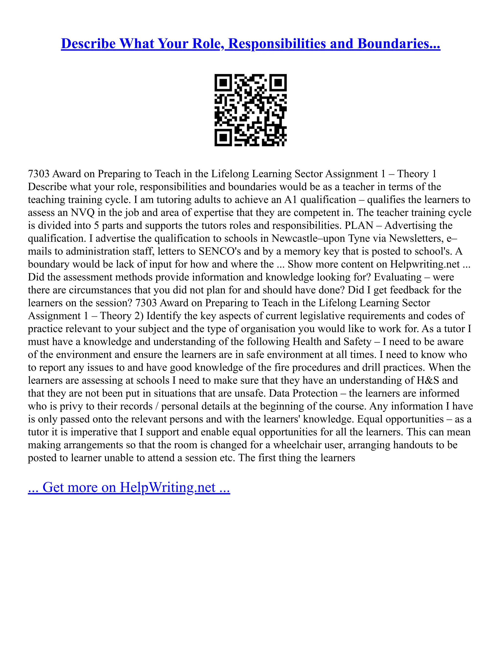 Roles And Responsibilities Of A Teacher | PDF