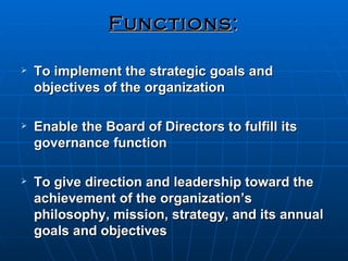 Roles And Responsibilities Of Ceo | PPT