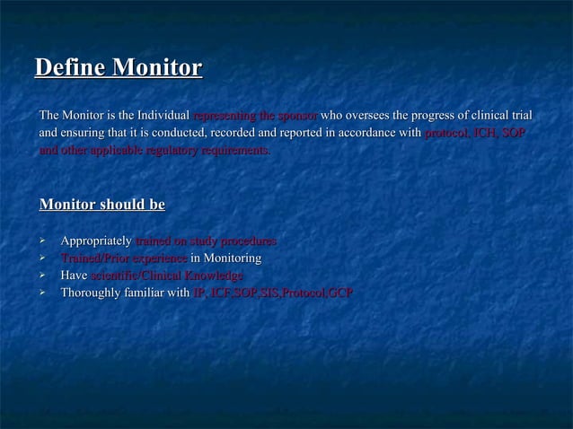 Roles And Responsibilities Of Monitor | PPT | Medical Health