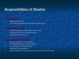 Roles And Responsibilities Of Monitor | PPT