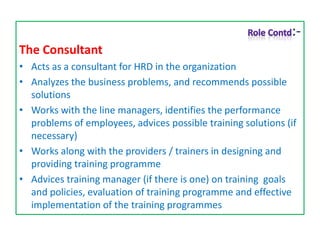 Roles and responsibilities of trainers | PPTX