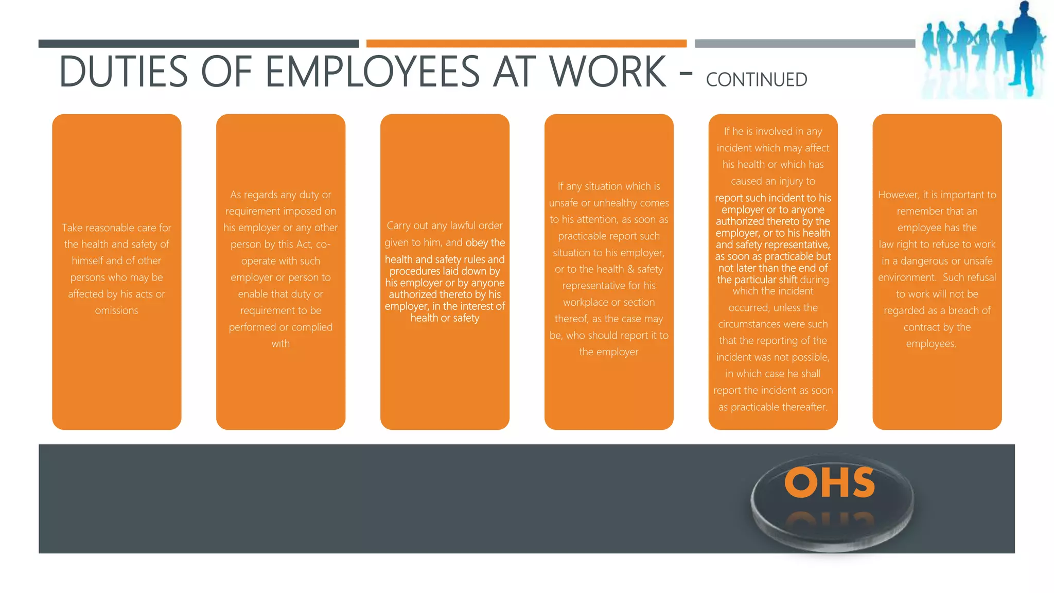 The employers responsibility for health and safety in the workplace | PPTX