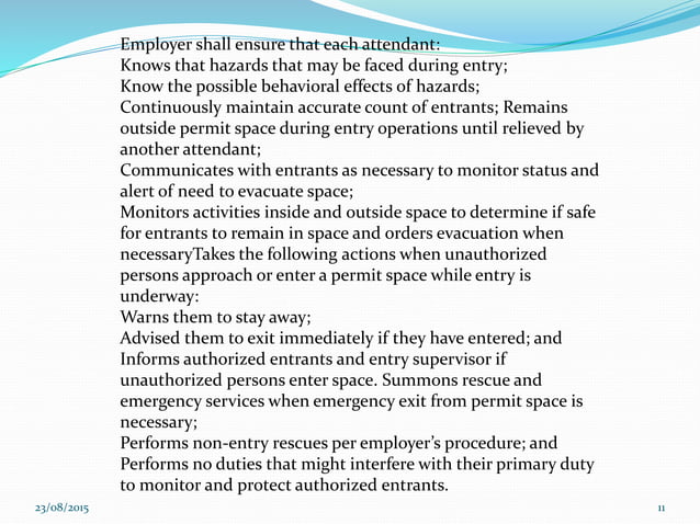 Roles, duties and responsibilities of a stand-by Man working in a ...