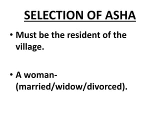 ROLES & FUNCTIONS OF ASHA-INDIA | PPTX