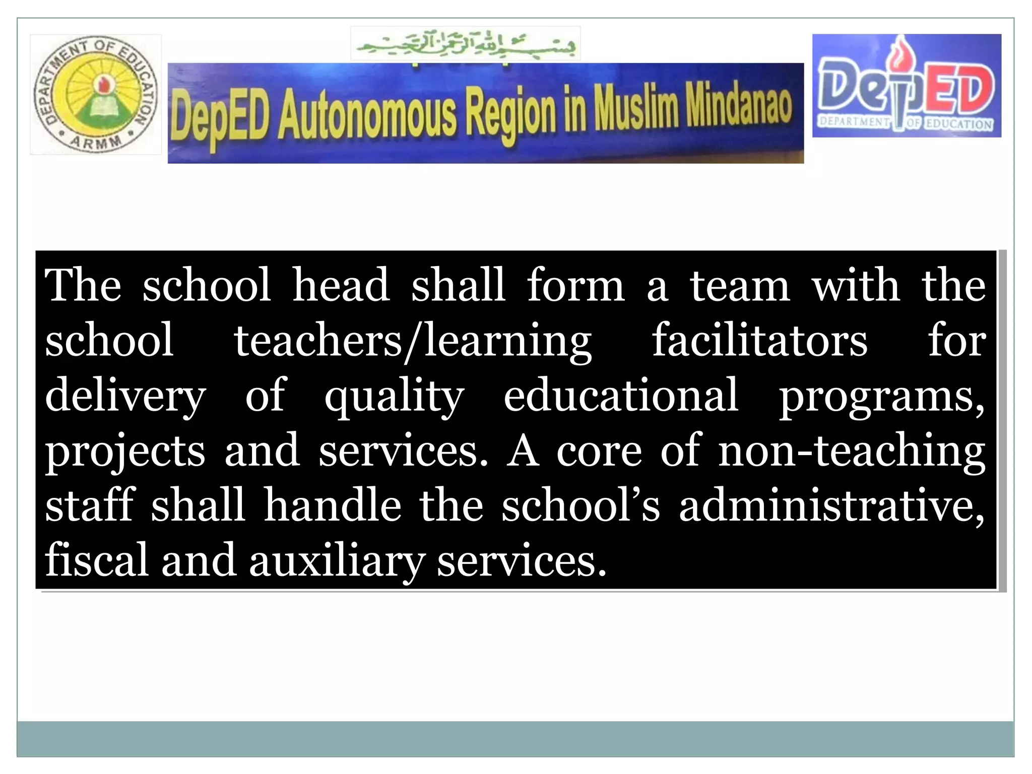 Roles and Functions of School Heads | PPT