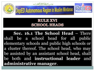 Roles and Functions of School Heads | PPT