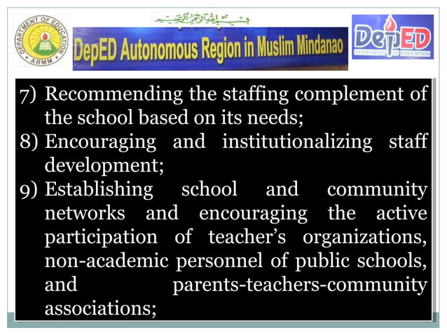 Roles and Functions of School Heads | PPT