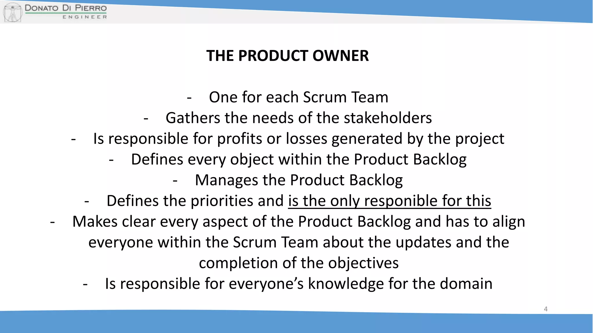 Roles in agile scrum | PPTX