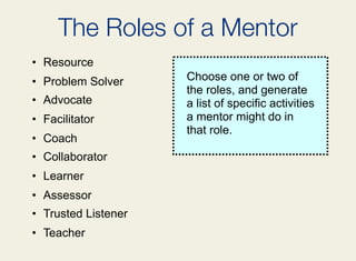 Roles Of A Mentor | ZIP