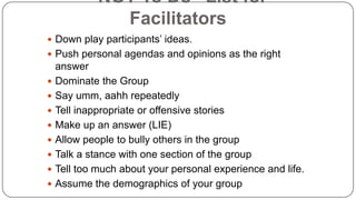 Roles of an effective facilitator | PPTX