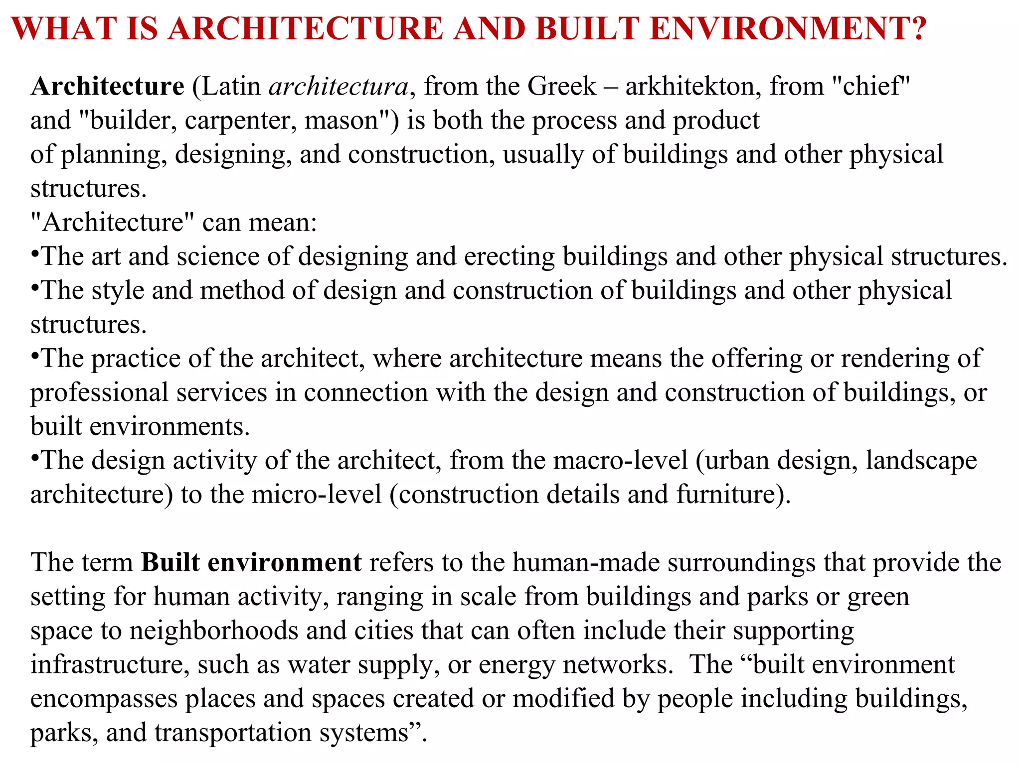 Roles of architects | PPT