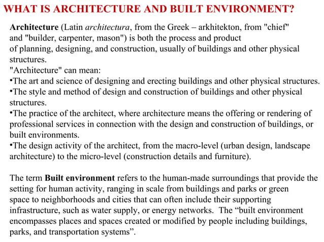 Roles of architects | PPT | Civil Engineering Industry | Industries