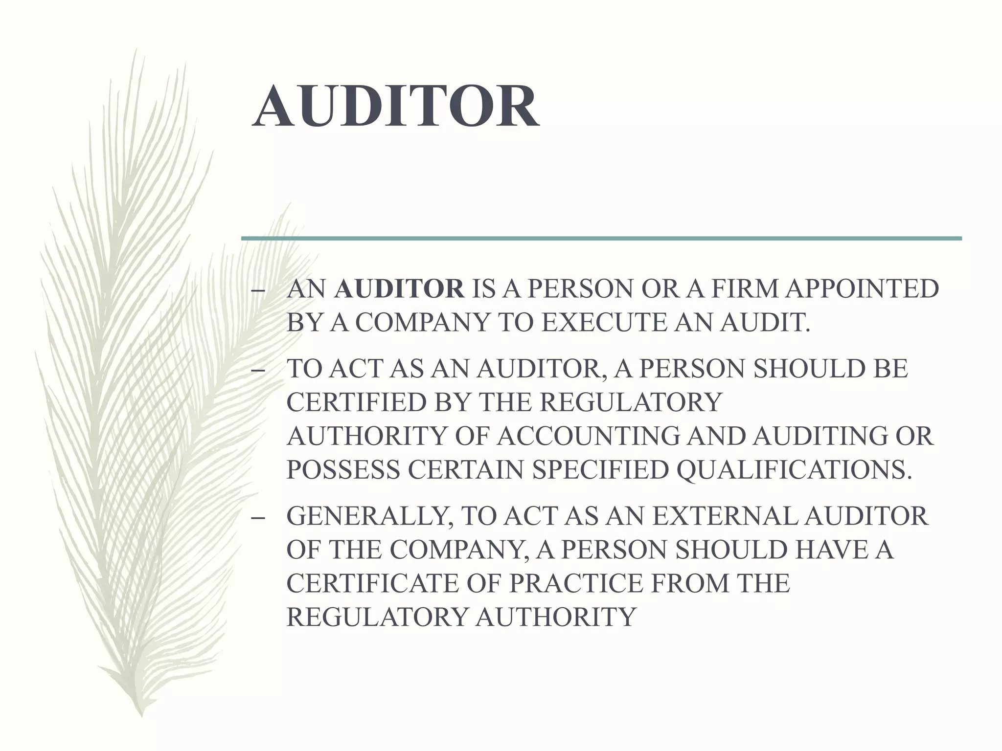power point presentation Roles of auditors in enhancing corporate ...