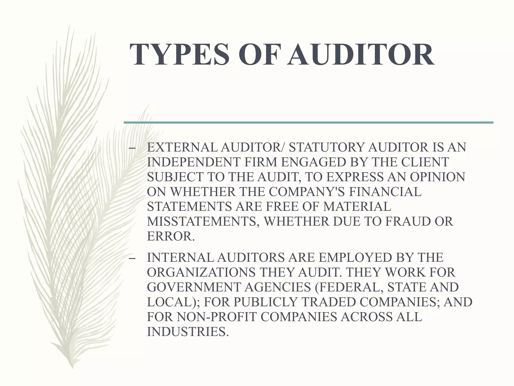 power point presentation Roles of auditors in enhancing corporate ...