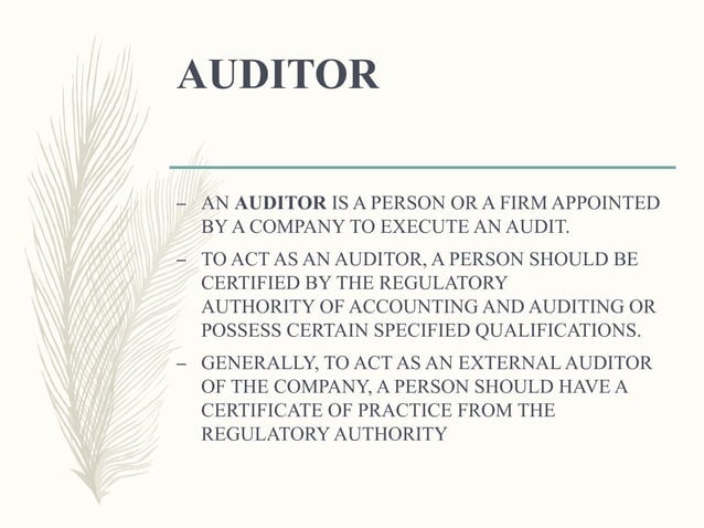 power point presentation Roles of auditors in enhancing corporate ...
