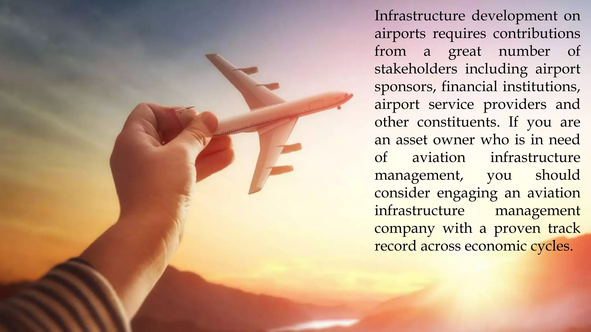 Roles of Aviation Infrastructure Management in the Aviation Industry | PPTX