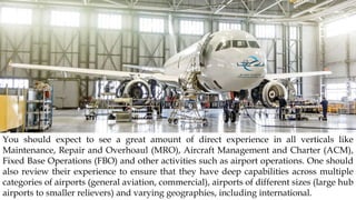 Roles of Aviation Infrastructure Management in the Aviation Industry | PPT