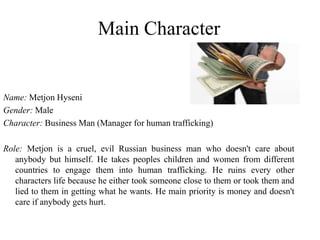 Roles of characters for planning page | PPTX