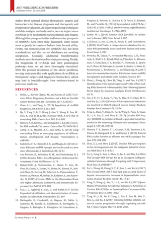 Roles of circular rn as and their interactions with micro rnas in human disorders | PDF
