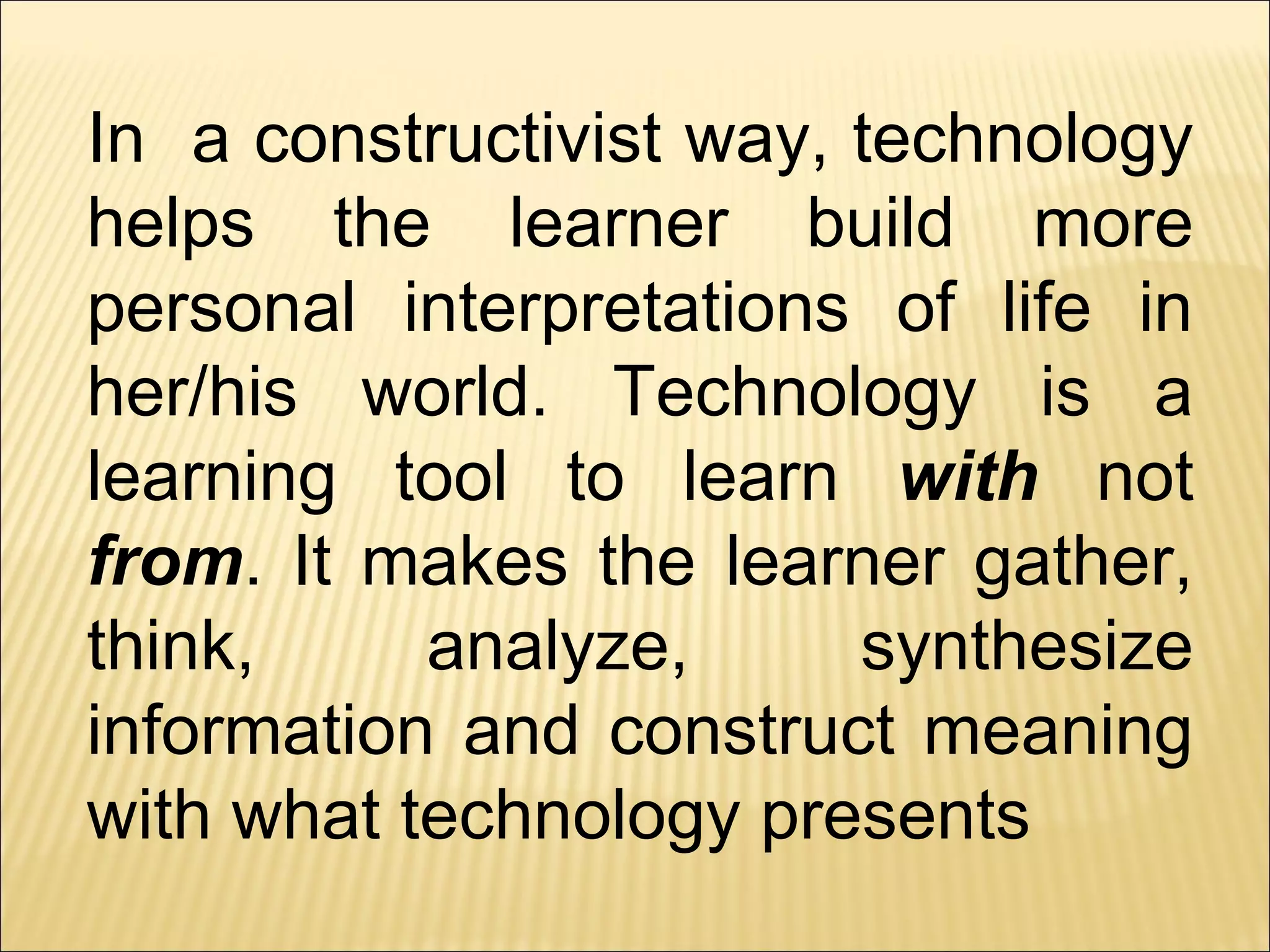 Roles of educational technology in learning | PPT