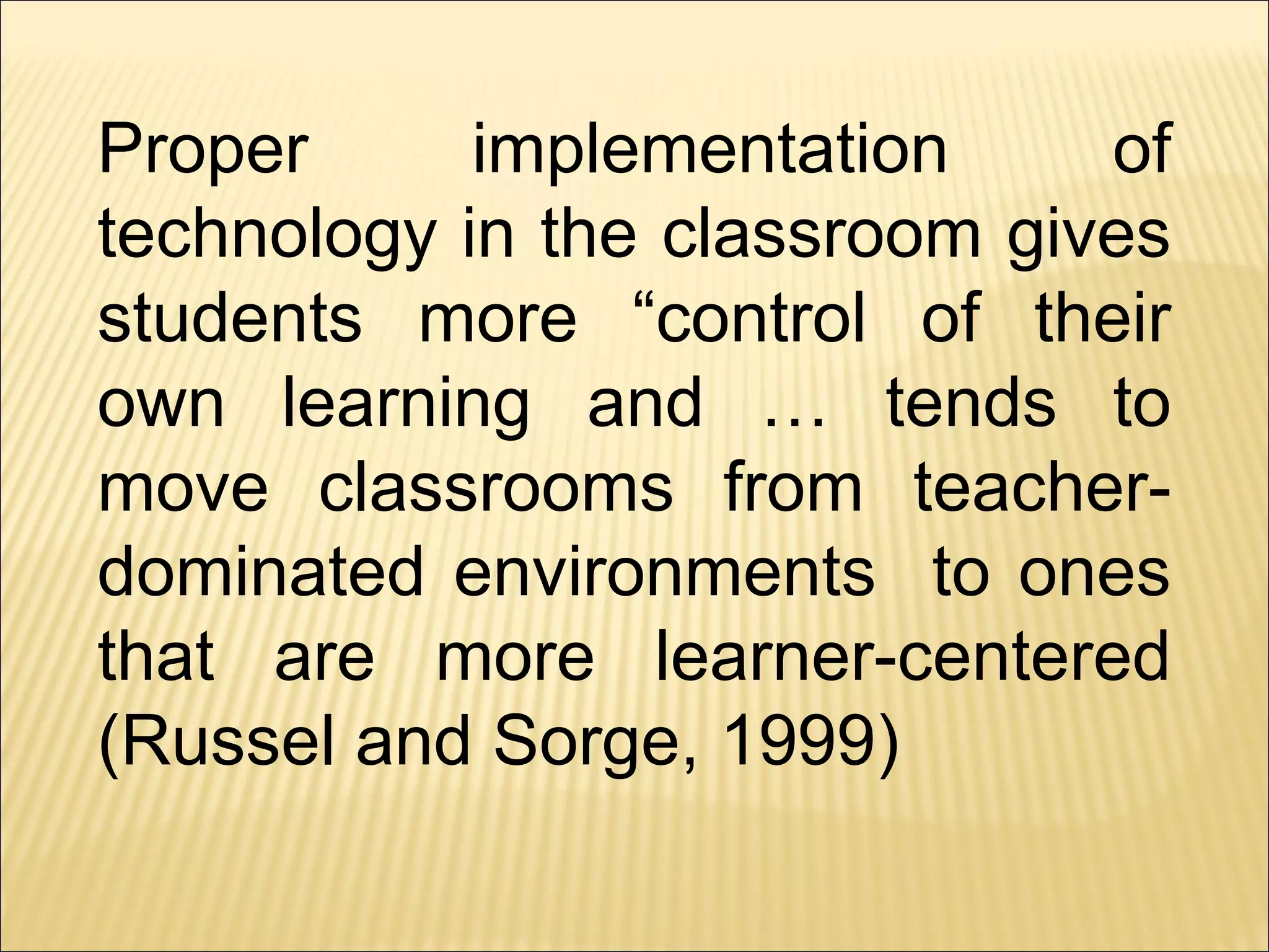 Roles of educational technology in learning | PPT