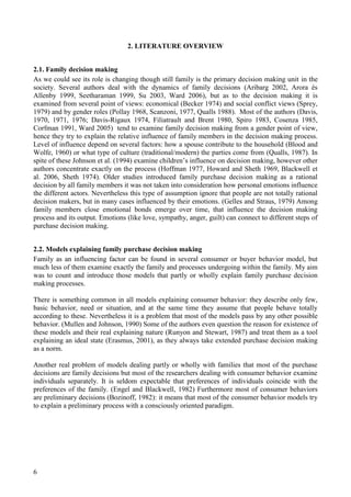 Roles of family in Decision Making | PDF