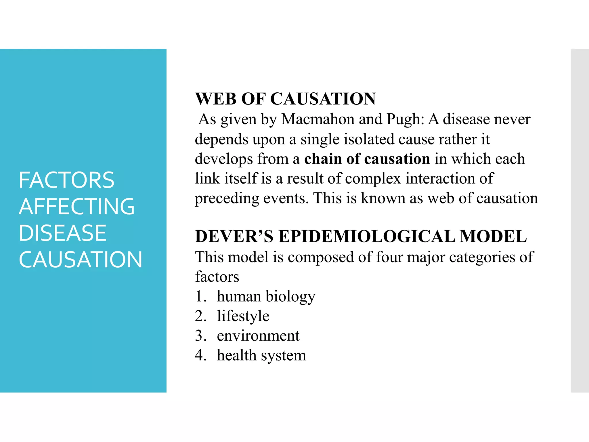 Roles of genetic and environmental factors in disease causation | PPTX