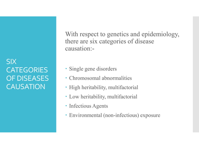 Roles of genetic and environmental factors in disease causation | PPTX
