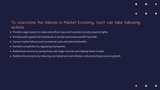 Roles of government in a market economy | PPTX
