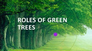 Roles of green trees - Presentation | PPTX