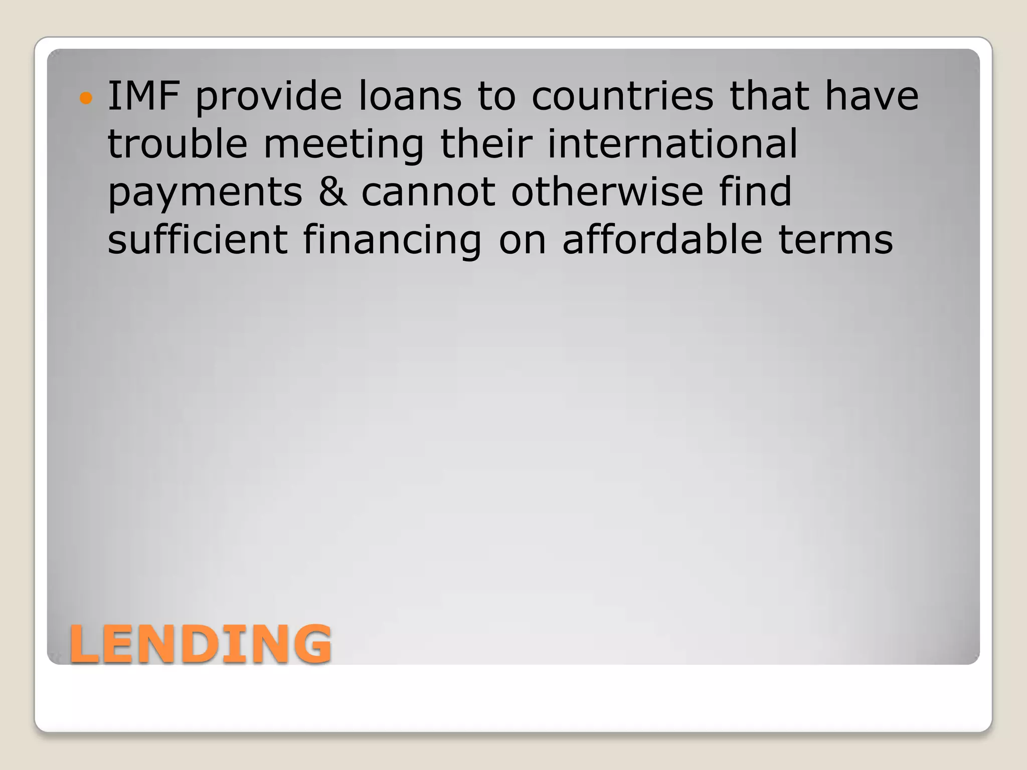 Roles of IMF | PPTX