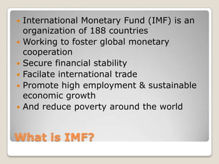 Roles of IMF | PPTX