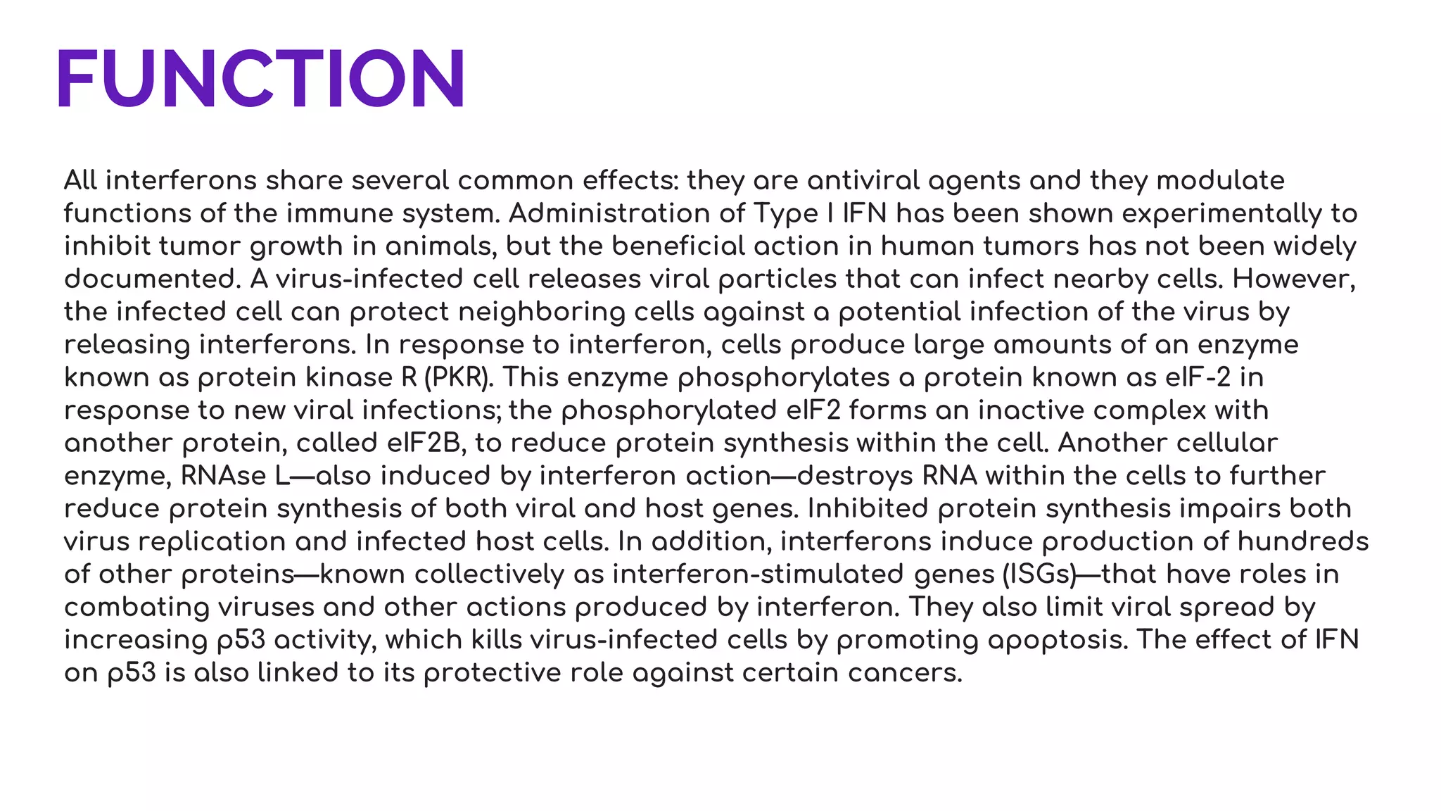 Roles of interferon in diseases. | PPTX