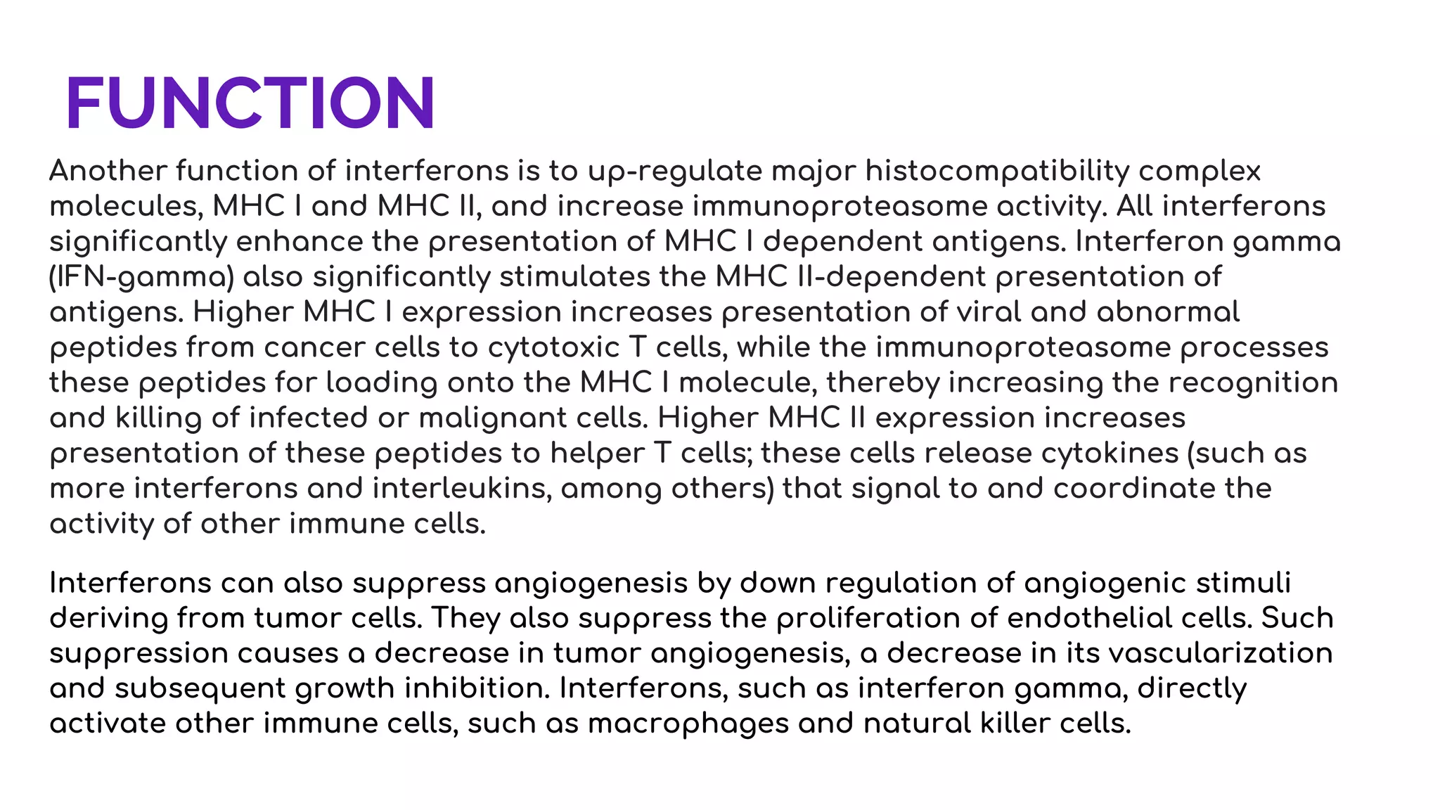 Roles of interferon in diseases. | PPTX