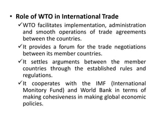 Roles of international economic institutions | PPTX