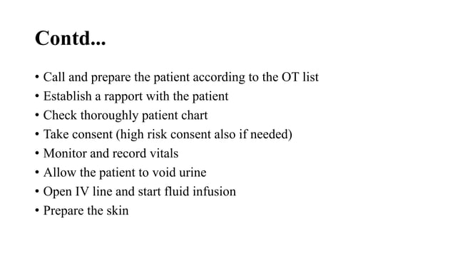 Role od scrub Nurse, anesthesia nurse and circulatory nurse | PPTX