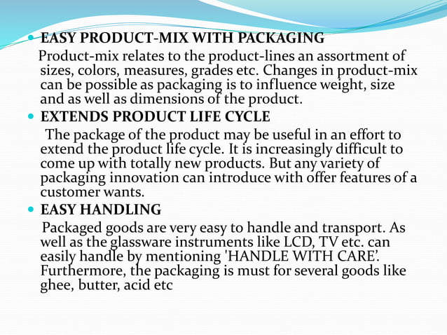 Roles of packaging Functions of product packaging | PPTX